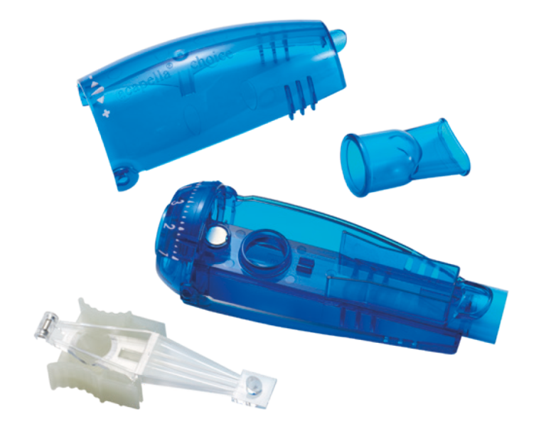 Acapella® Choice Blue -hengitysharjoitusväline - Steripolar